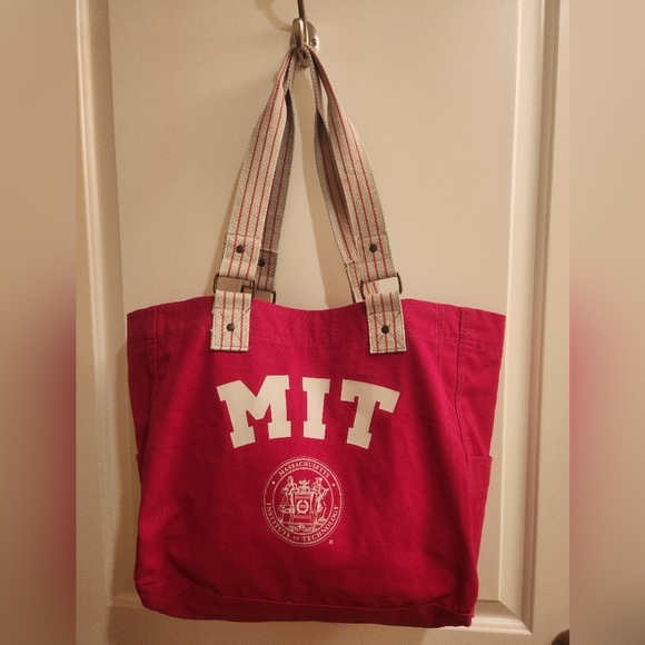 Carolina Sewn | Bags | Mit Pink And Light Gray Tote Bag | Poshmark